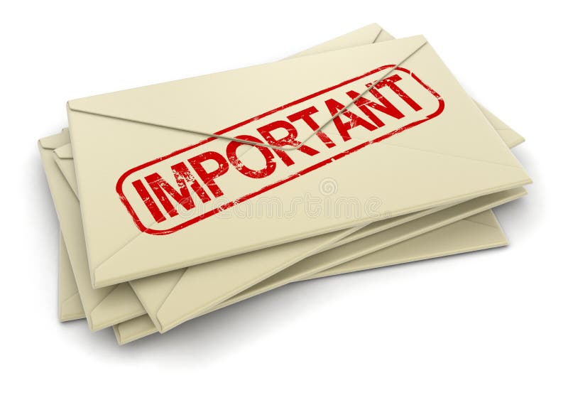 Important Letters (clipping Path Included) Stock Illustration ...