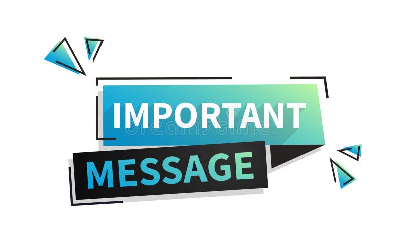 Important Message Concept, Modern Banner Vector Stock Illustration ...