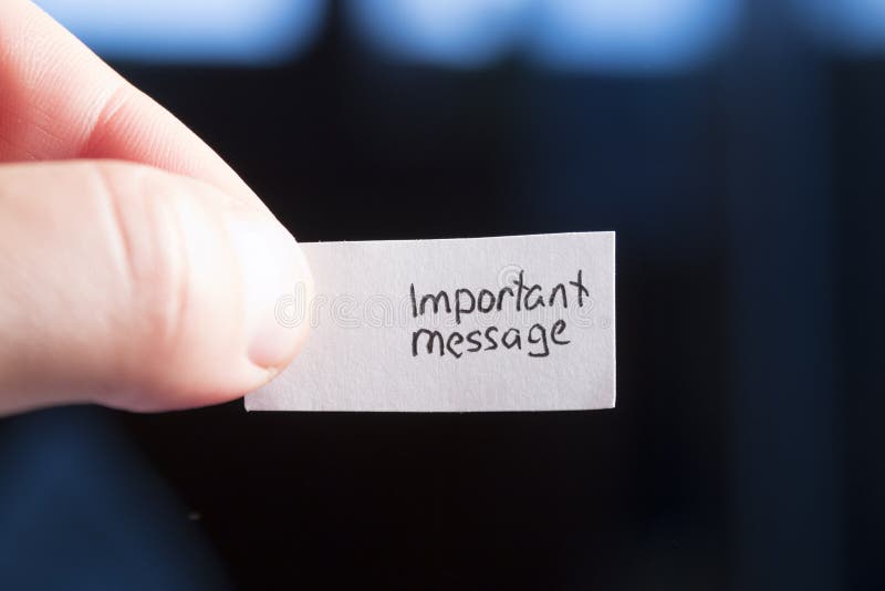 Important message stock photo. Image of information, fingers - 42981678