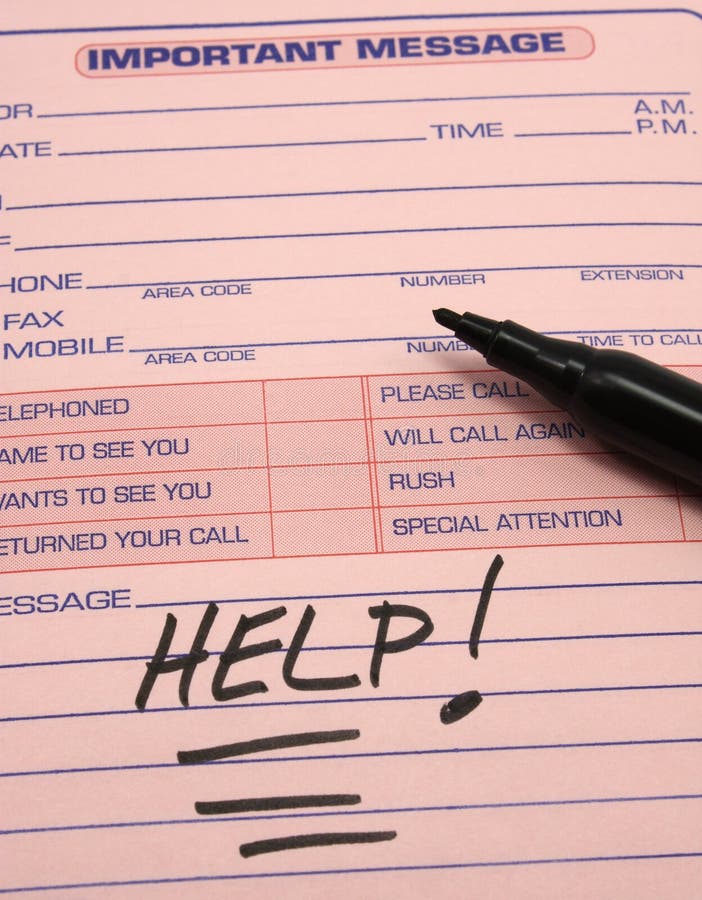Important Message: HELP! stock photo. Image of paper - 11519254