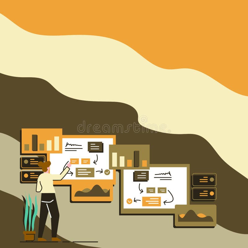 Important Message Presented on Board with Charts and Arrows Around ...