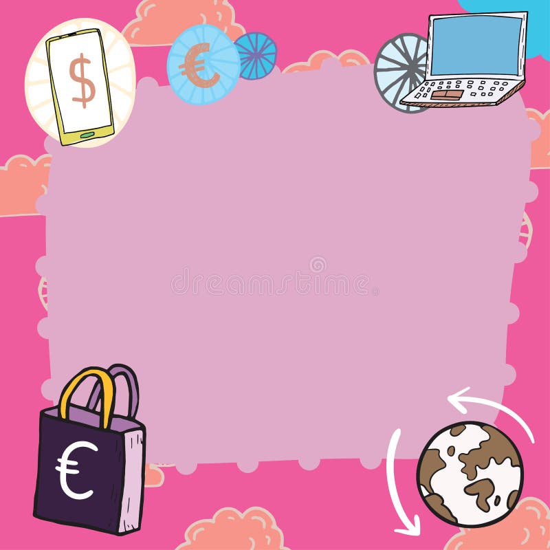 Important Message Presented in Frame with Lap Top, Mobile Phone, Earth ...