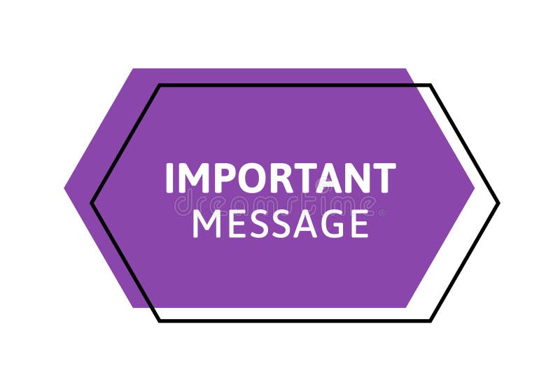 Important Message Sign. Vector Modern Color Illustration Stock Vector ...