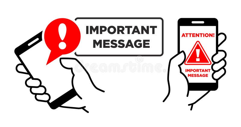 Important Notice or Message Stock Vector - Illustration of careful ...