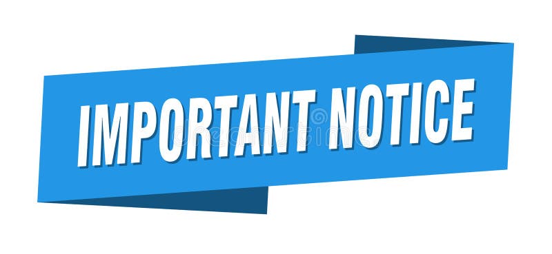 Important Notice Banner Template. Important Notice Ribbon Label Stock ...