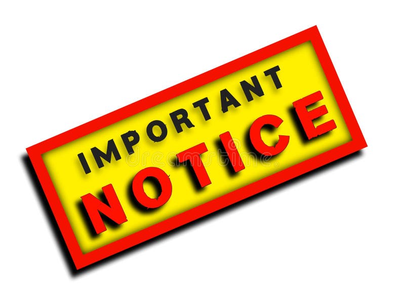 Important notice stock image. Image of notice, isolate - 291399019