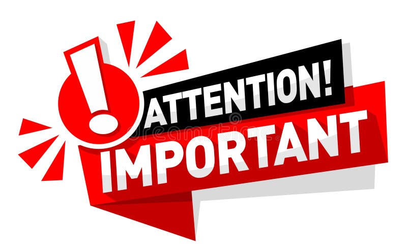 Important Notice or Message Stock Vector - Illustration of careful ...