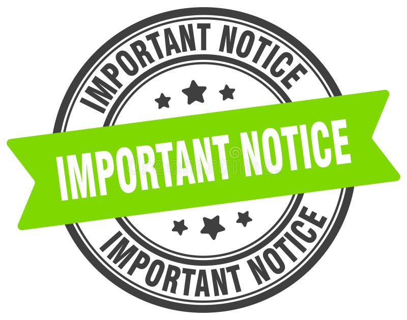 Important Notice or Message Stock Vector - Illustration of careful ...