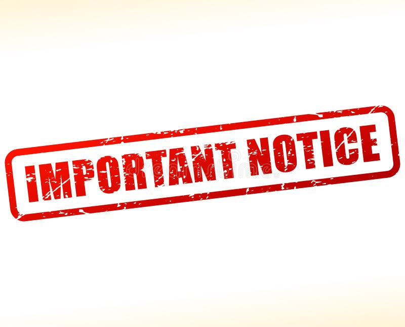Important Notice Text Buffered Stock Vector - Illustration of symbol ...