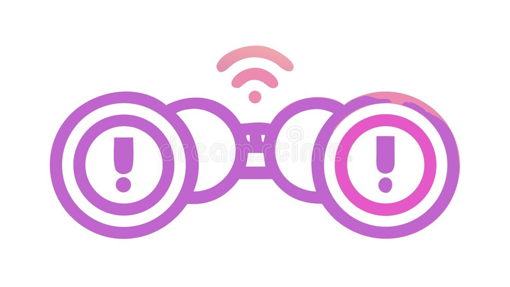 Important Observation Alert Binoculars Icon, Vector Design Generative ...