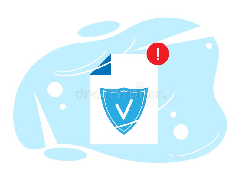 Important Official Business Document Flat Style Stock Vector ...