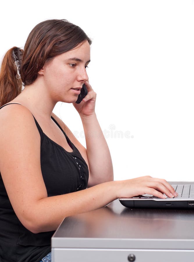 Important Phone Call stock image. Image of drafting, female - 15268065