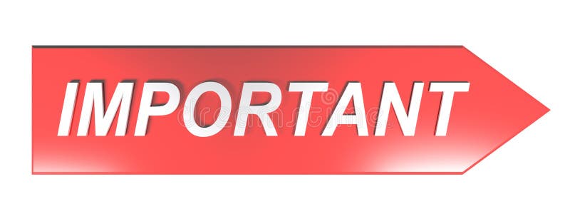 Important Written on Red Label. Advertising Sign. Vector Stock ...