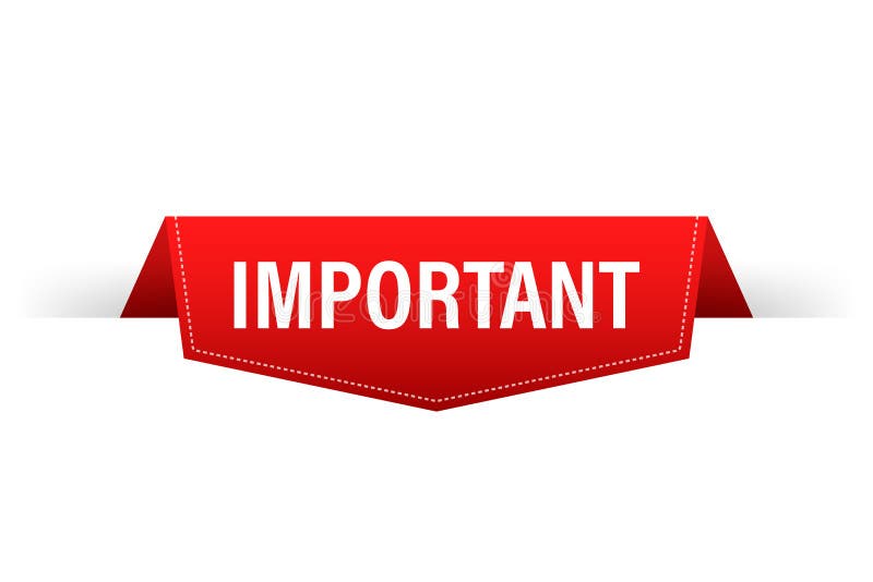 Important Red Label. Red Web Ribbon. Vector Stock Illustration. Stock ...