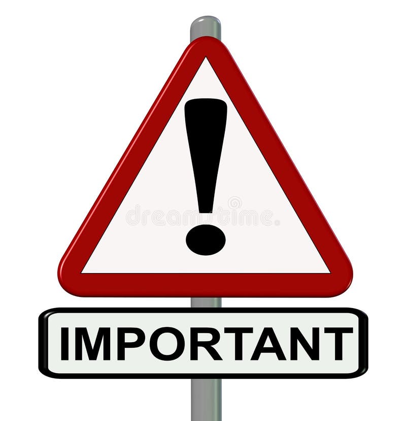 Important Red Triange Road Sign Isolated - 3d Rendering Stock ...