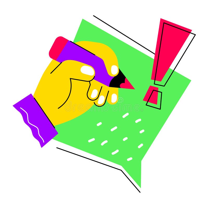 Important Reminder or Note - Colorful Flat Design Style Illustration ...