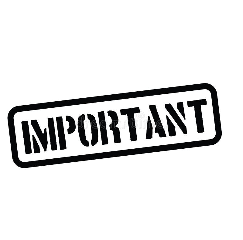 Important rubber stamp stock vector. Illustration of badge - 125380850