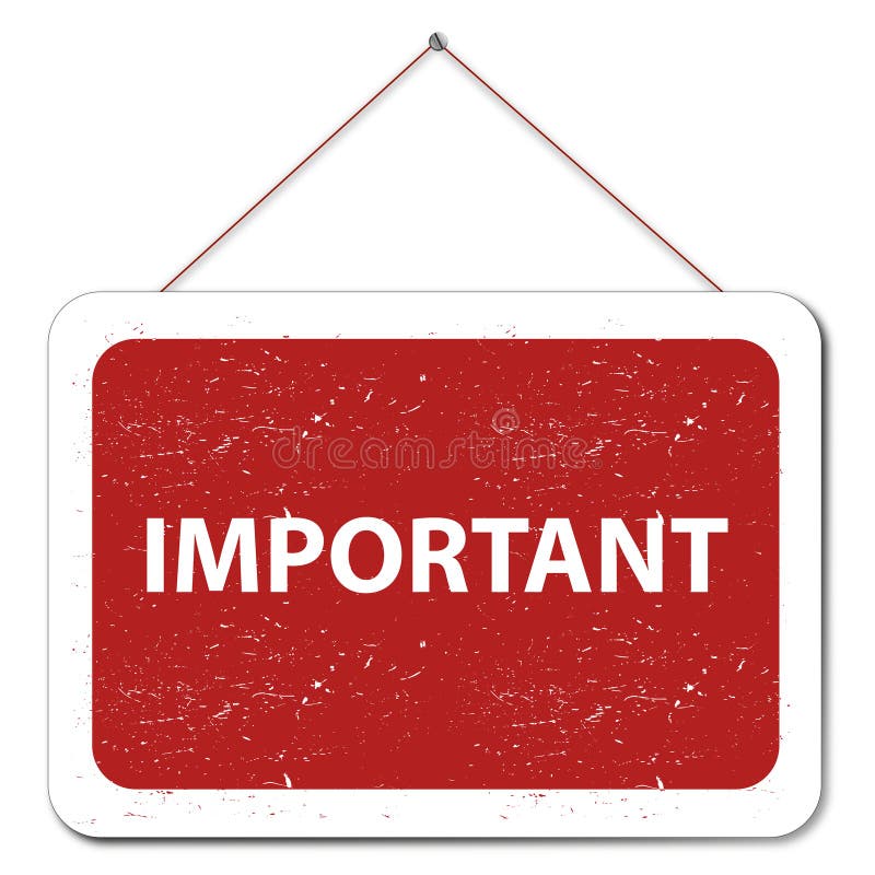 Important Sign, Banner with Old Tin Megaphone or Loudspeaker ...