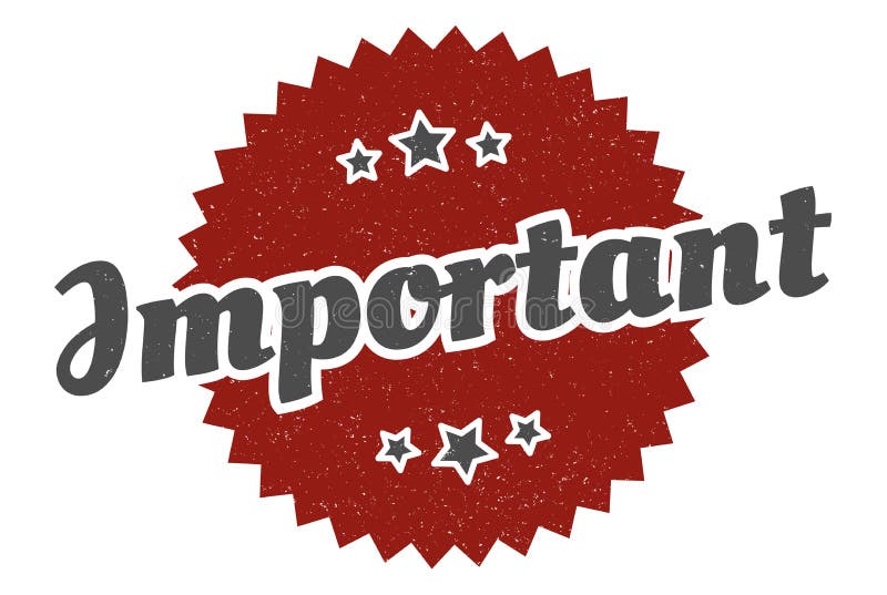 Important Sign. Important Vintage Retro Label Stock Vector ...