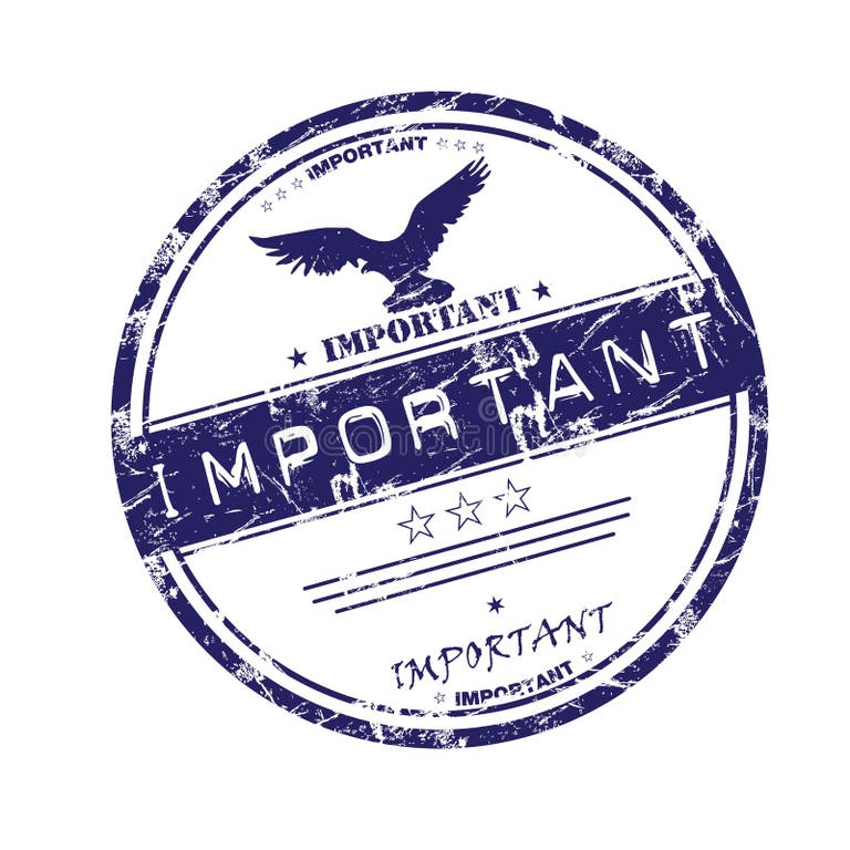 Important stamp stock vector. Illustration of insignia - 7728902