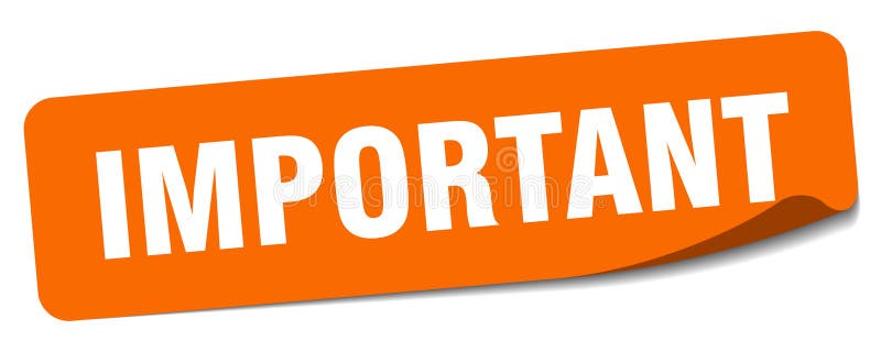 Important Sticker. Important Label Stock Vector - Illustration of sign ...