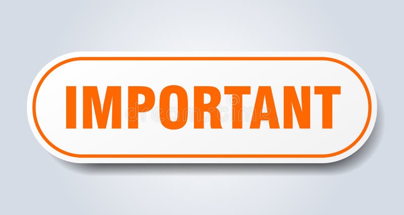 Important sticker. stock vector. Illustration of banner - 153288674