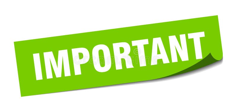 Important sticker. stock vector. Illustration of banner - 153288674