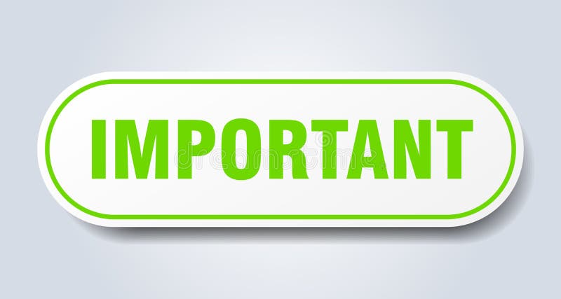 Important sticker. stock vector. Illustration of banner - 153288674