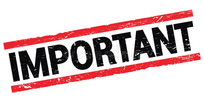 IMPORTANT Text Written on Red Round Stamp Sign Stock Illustration ...