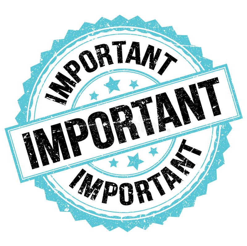 IMPORTANT Text on Blue-black Round Stamp Sign Stock Illustration ...