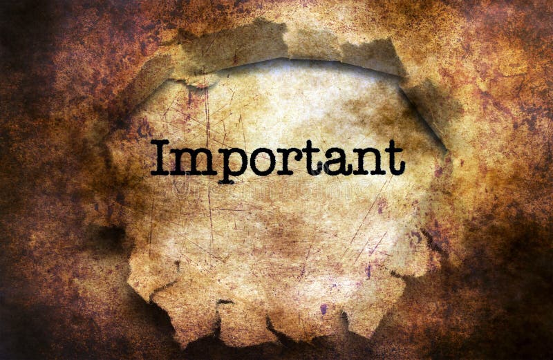 Important Text on Paper Hole Stock Photo - Image of word, grunge: 166803050