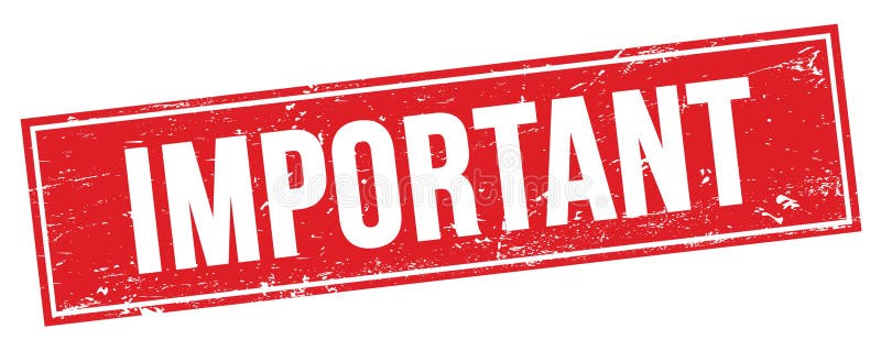 IMPORTANT Text on Red Grungy Rectangle Stamp Stock Illustration ...