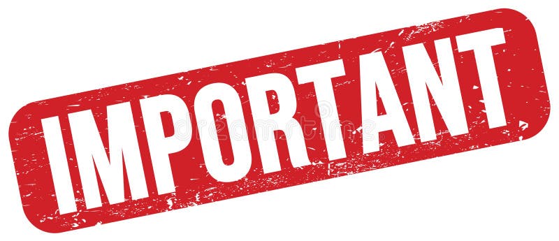 IMPORTANT Text on Red Grungy Stamp Sign Stock Illustration ...