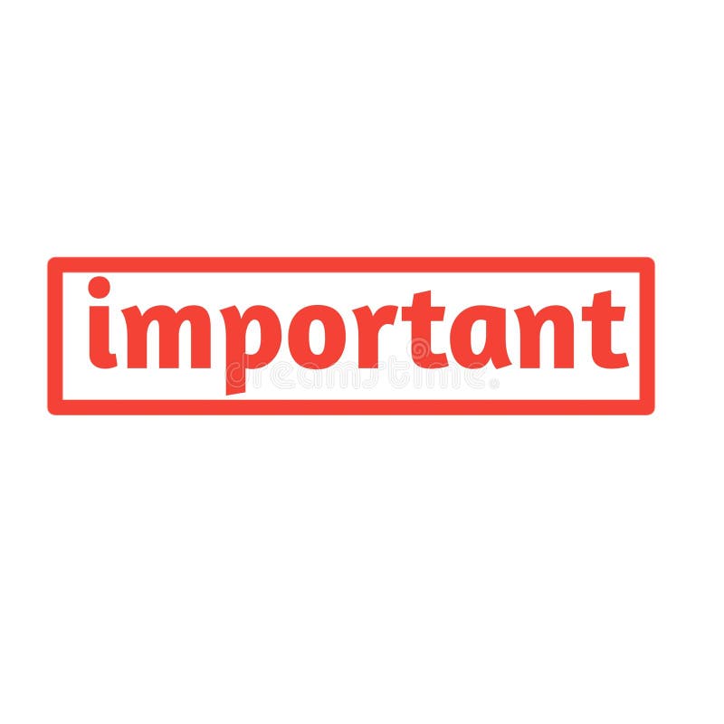 IMPORTANT Text Written on Red Round Stamp Sign Stock Illustration ...