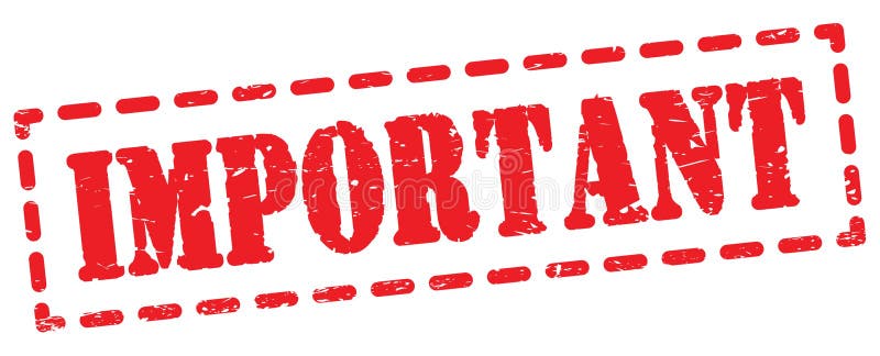 IMPORTANT Text Written on Red Stamp Sign Stock Illustration ...