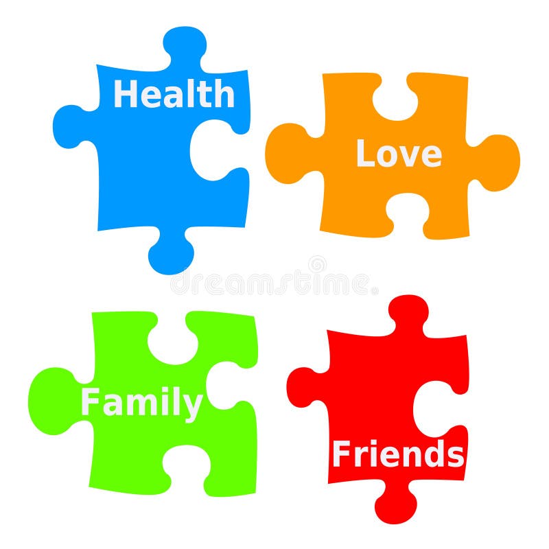 Important things in life stock illustration. Illustration of good ...