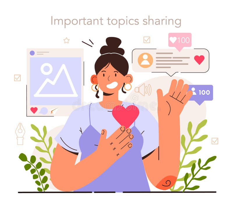 Important Topic Sharing. Social Media Content Manager Guidance Stock ...