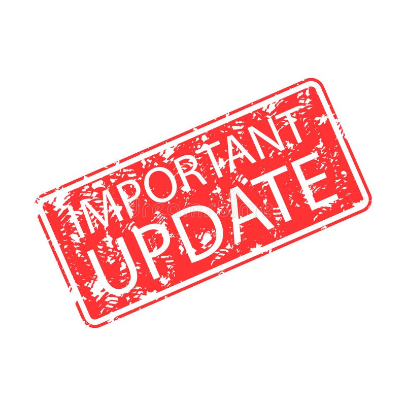 Important Update Rubber Stamp Stock Vector - Illustration of concept ...