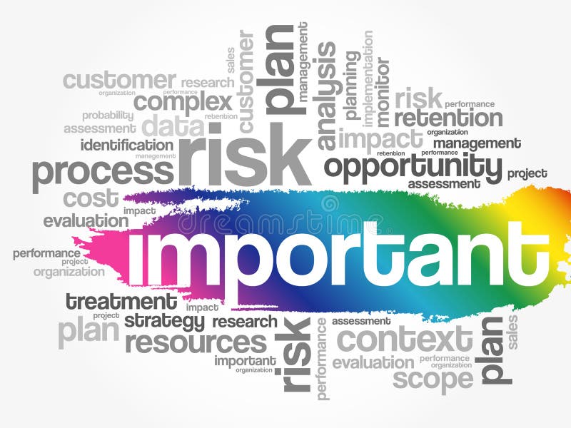 Important Word Cloud Collage Stock Illustration - Illustration of ...