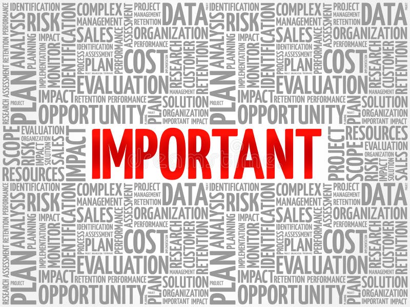 IMPORTANT Word Cloud Collage Stock Illustration - Illustration of ...