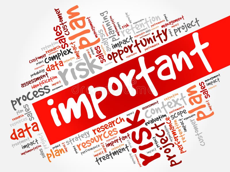 Important Word Cloud Collage Stock Illustration - Illustration of ...