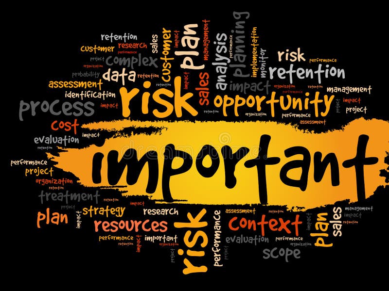 Important word cloud stock illustration. Illustration of delivery ...