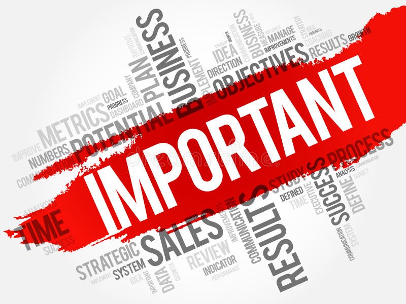 Important Word Cloud Collage Stock Illustration - Illustration of ...