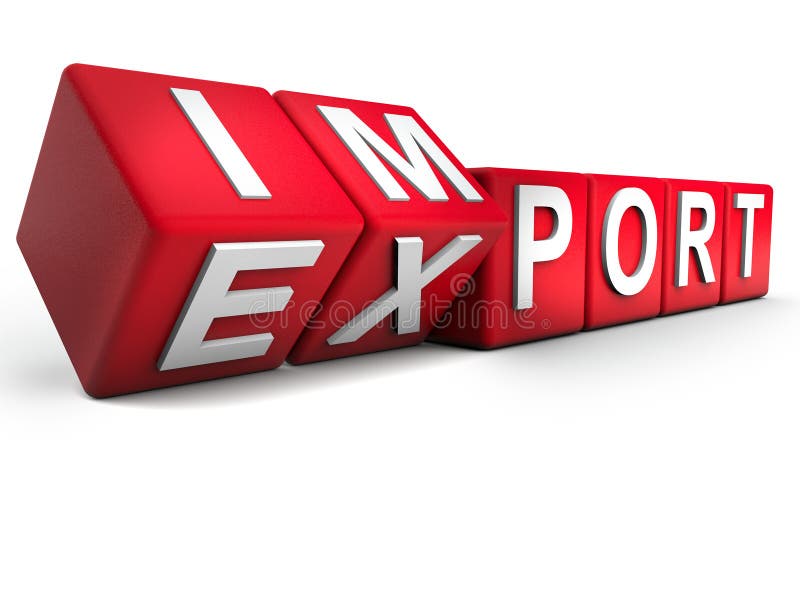 La Ligne De Concept D'importations-exportations Frotte Le Dessin ...