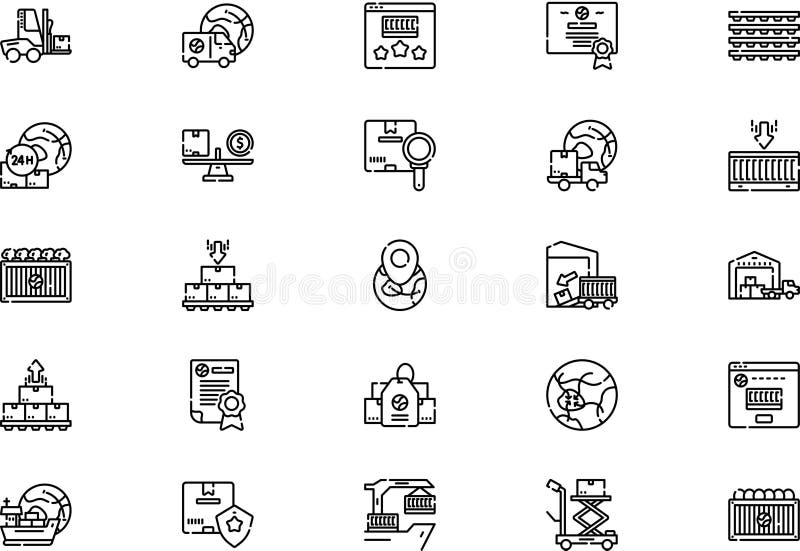 Importing and Exporting Icons Collection is a Vector Illustration with ...