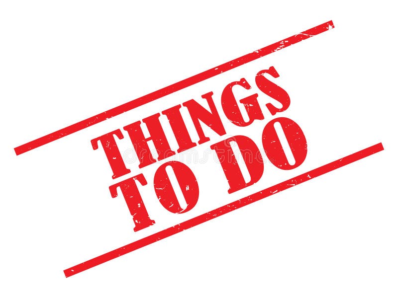 Things to do stamp stock illustration. Illustration of element - 134563395