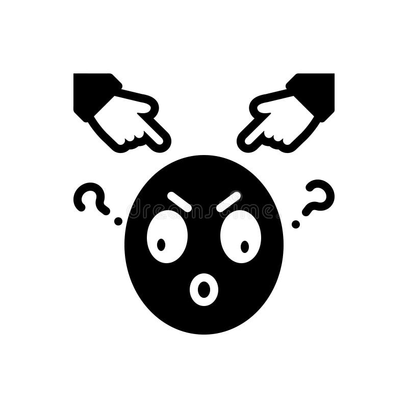 Black Solid Icon for Impose, Inflict and Blame Stock Vector ...