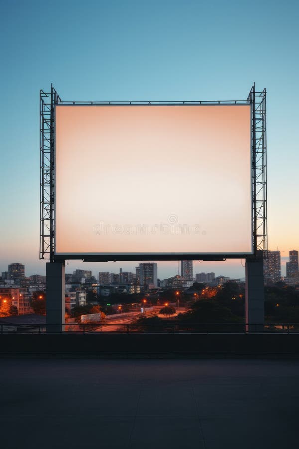 Imposing Billboard Frame in the City. Beautiful Illustration Picture ...