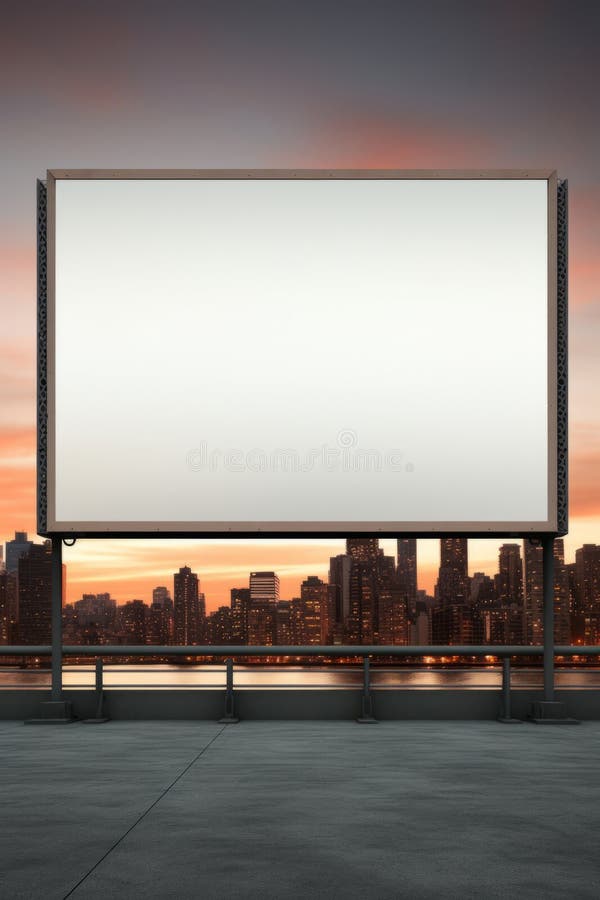 Imposing Billboard Frame in the City. Beautiful Illustration Picture ...