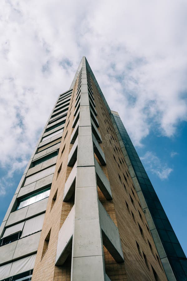 Imposing Brutalist Architecture Building Under a Clear Blue Sky. this ...